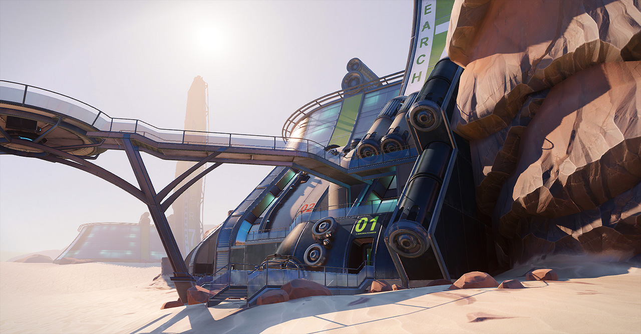 Futuristic Laboratory Exterior